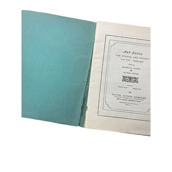 Oliver Ditson | Other | As Is Vintage Art Songs For School Studio Sheet ...
